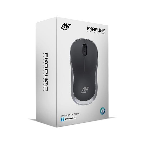 Buy Ant Value FKAPU03 1000 DPI Wireless Mouse (Black) - Computech Store