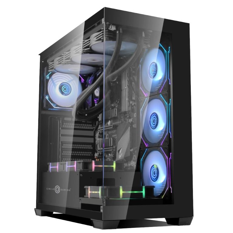 Buy Circle Defender ZX1 ARGB Gaming Cabinet (Black) - Computech Store